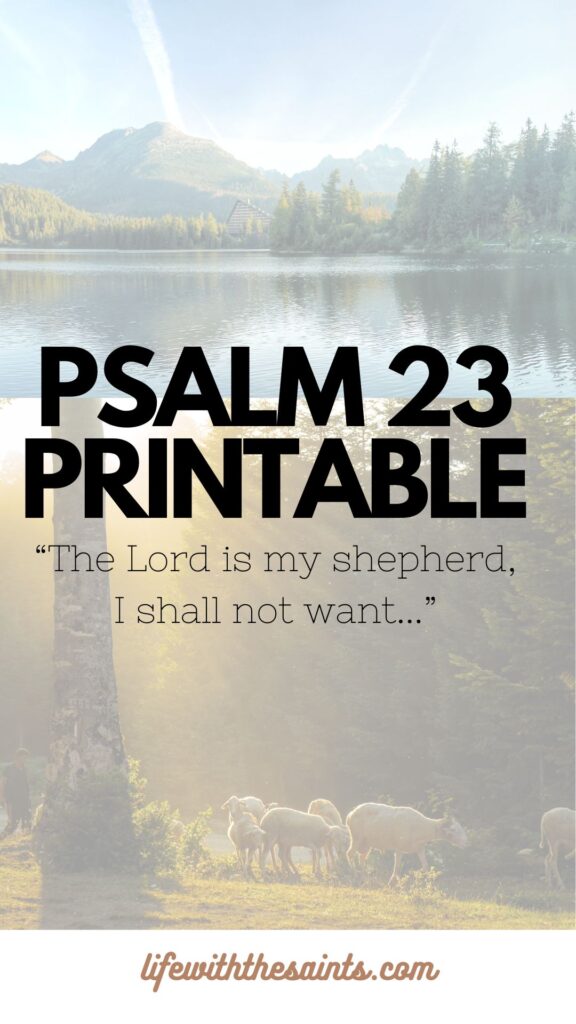 Psalm 23 Printable: Prayer Ideas and Breakdown of Meaning - Life with ...