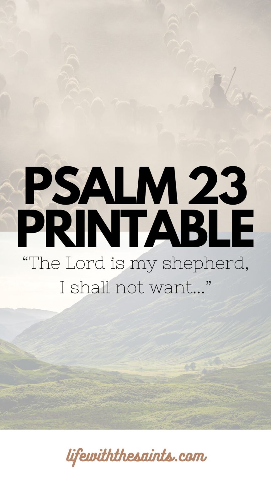 Psalm 23 Printable: Prayer Ideas and Breakdown of Meaning - Life with ...