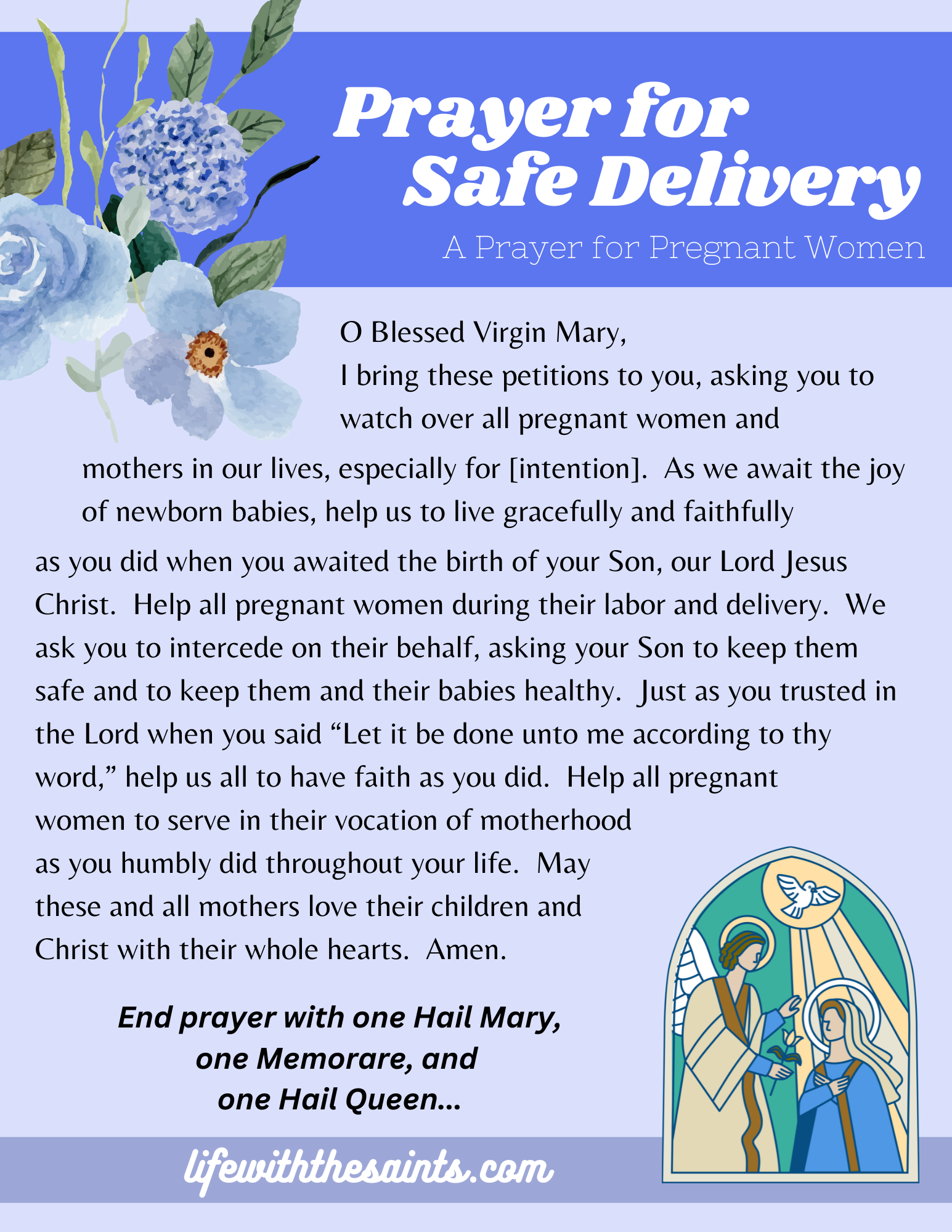 A Prayer for Safe Delivery (Prayer for Pregnant Women) - Life with the ...