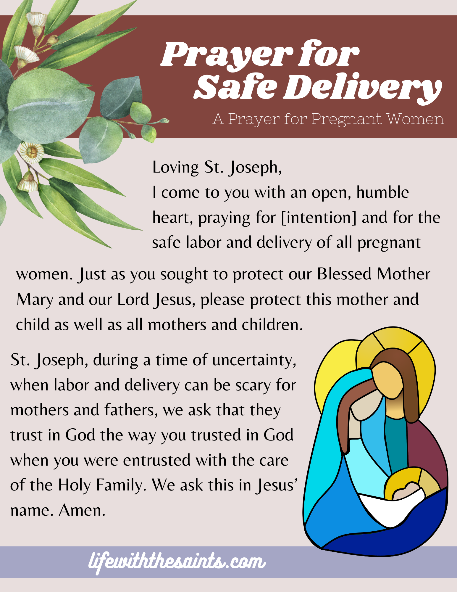 A Prayer for Safe Delivery (Prayer for Pregnant Women) - Life with the ...