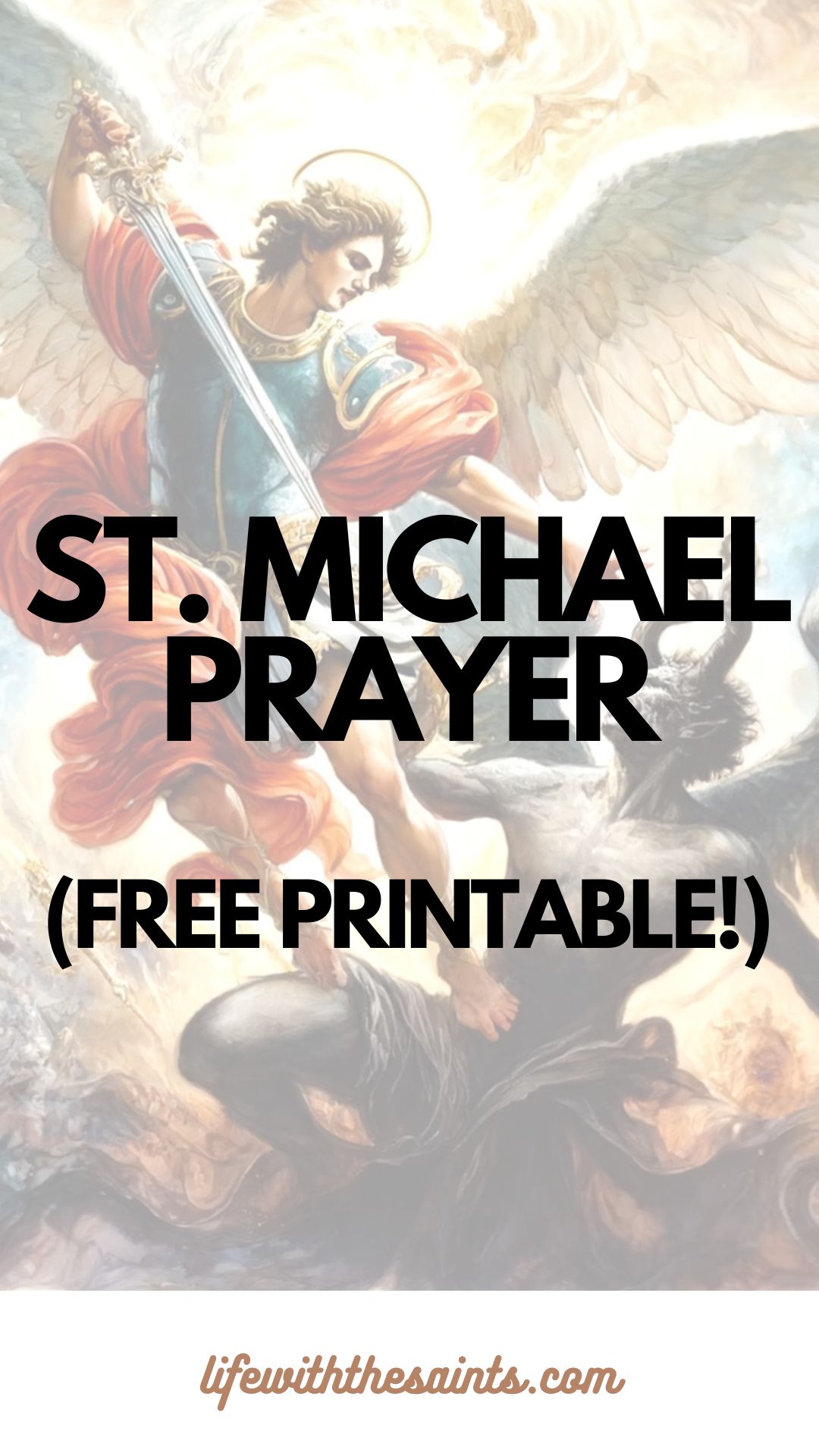 St Michael Prayer PRINTABLE (prayer for protection against EVIL ...