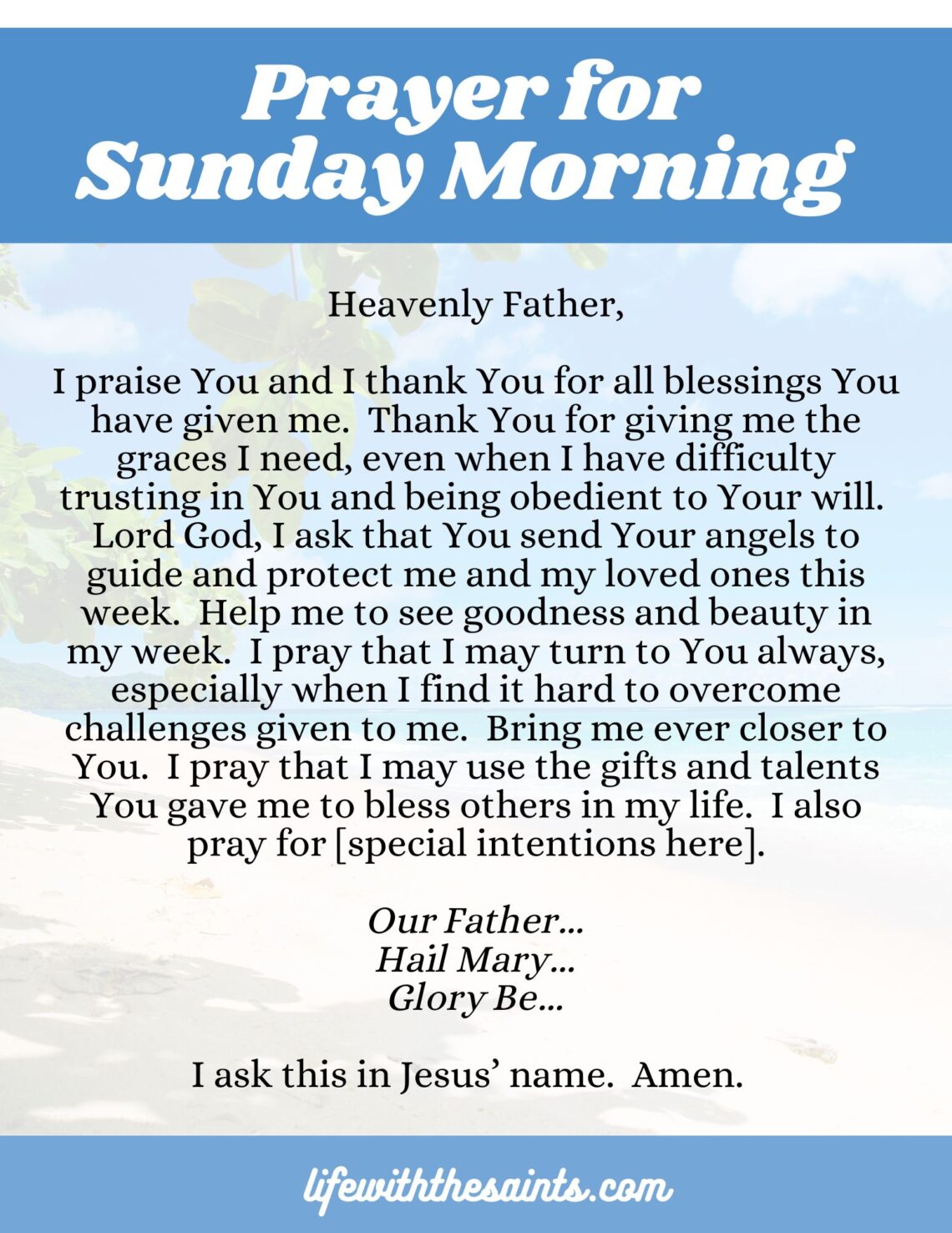 Prayer for Sunday Morning (Start Your Week Off in the BEST WAY!) - Life ...